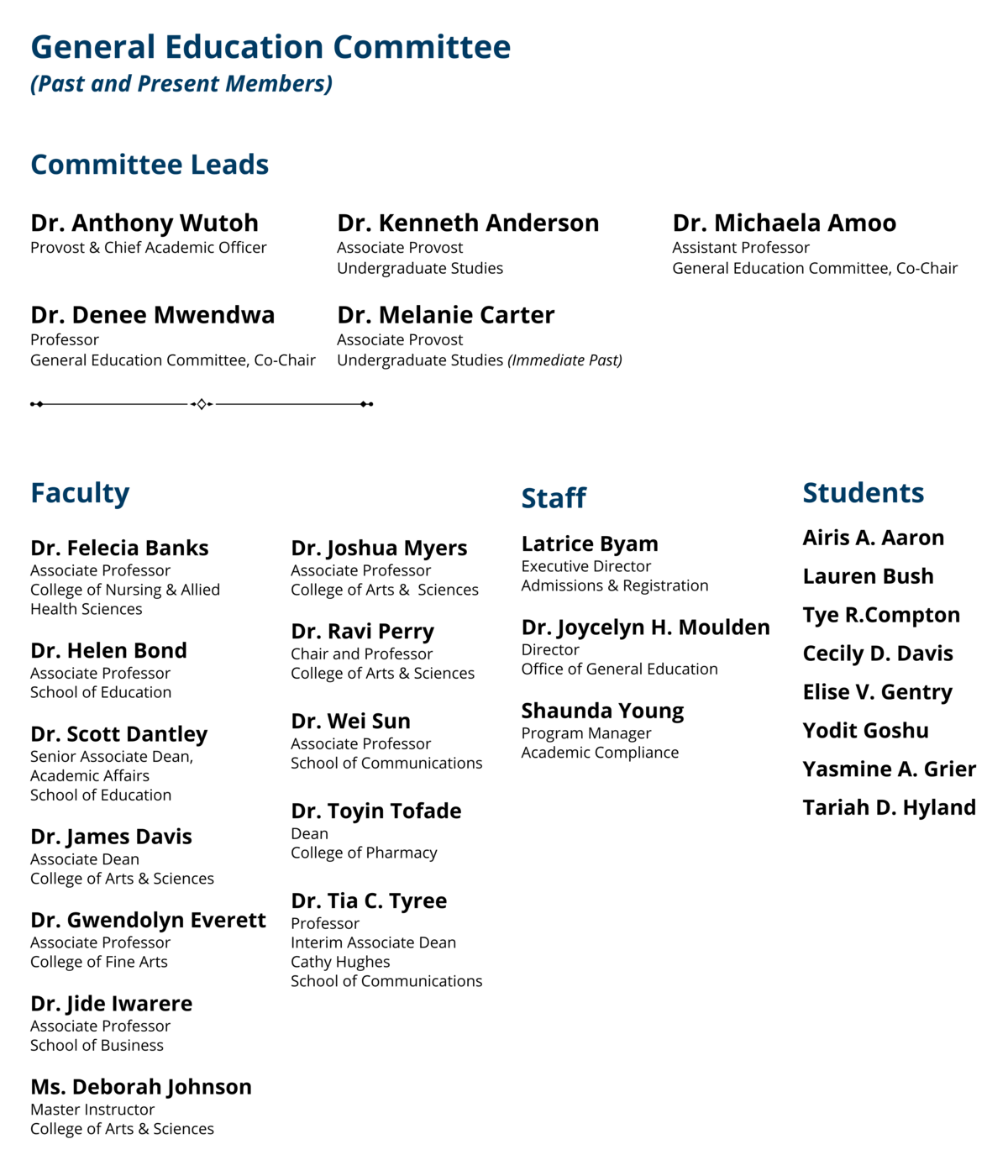 Revisioning General Education at Howard University | Howard University ...